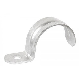 12 Pcs, One Hole EMT Conduit Strap, Steel, 1/2 in., Zinc Plated Steel ...