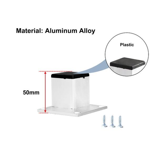 2 Inch Furniture Legs Aluminium Alloy Sofa Couch Table Cabinet Wardrobe ...