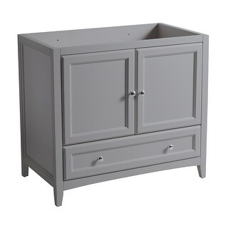 Fresca Oxford 36" Gray Traditional Bathroom Cabinet - Bed Bath & Beyond ...
