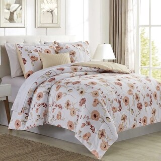 5 Pc Renee Printed Comforter Set Dusty Rose King - Bed Bath & Beyond ...