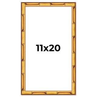 11x20 Frame Gold Bamboo Solid Wood Picture Frame | 1 Inch Moulding ...