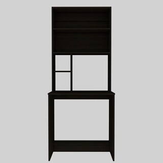 Functional Computer Hutch Desk with Storage Shelves and Compact Design ...