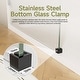 Modern Frameless Fixed Shower Door Panel with 3/8" (10mm) Thick Clear ...