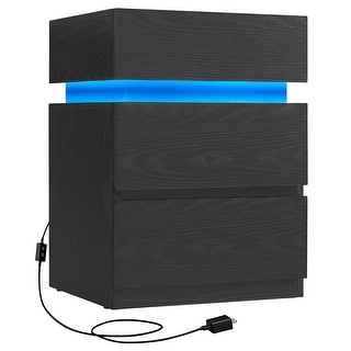 Bedside Table with Dimmable LED Lights - Innovative and Stylish Bedroom ...