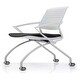 Ergonomic Conference Office Nesting Chair, 2 Chairs Set, White/Black ...