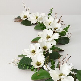 Sullivans Artificial 72" Magnolia Garland - Bed Bath & Beyond - 35253623