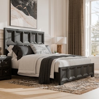 Furniture of America Durem Modern Classic Wood Panel Bed - Bed Bath ...