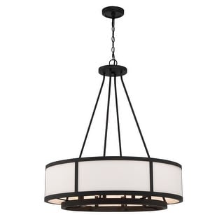 Bryant 8 Light Black Forged Chandelier - 32''W x 34''H - Bed Bath ...