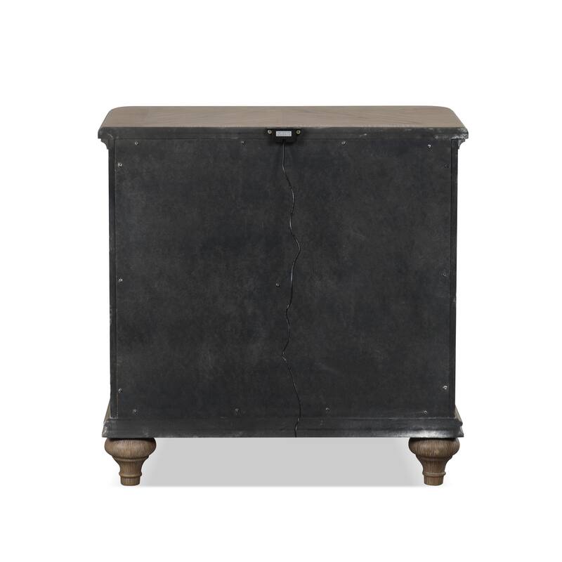 Furniture of America Aveline Modern Rustic Oak Solid Wood 2-Drawer ...
