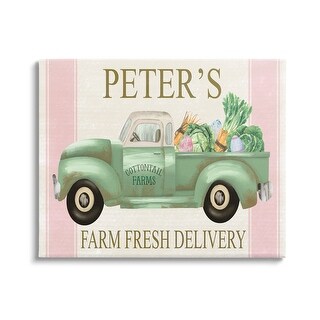 Stupell Farm Fresh Delivery Sign Rustic Countryside Vegetables Canvas ...