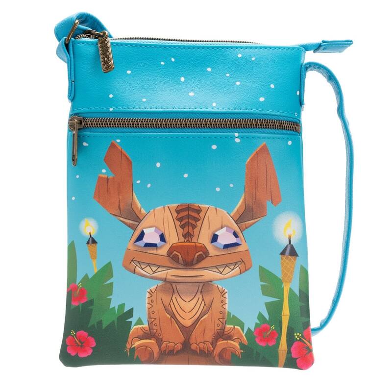 Disney Lilo and Stitch Carved Wood Tiki Stitch Passport Bag - Overstock ...