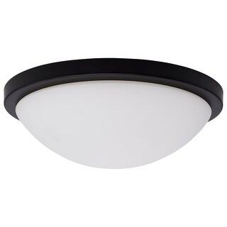 Button 11 Inch LED Flush Mount Fixture Matte Black Finish CCT ...