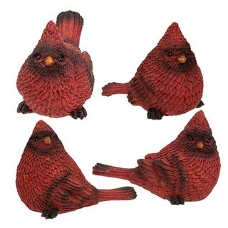 Chubby Resin Cardinal Figure 4 Asstd. - 4" high by 3" wide by 6" deep ...