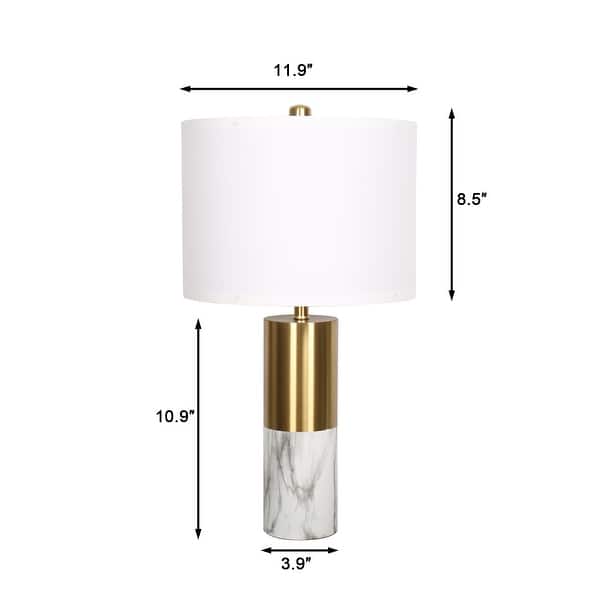 Set of 2 Luxury Marble Gold Bedside Table Lamp - Bed Bath & Beyond ...