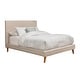 Alpine Britney Light Grey Upholstered Platform Bed - Bed Bath & Beyond ...