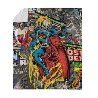 Marvel Ghost Rider Silk Touch Sherpa Throw Blanket - Bed Bath & Beyond ...