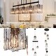 Kasy Modern 5-Light Linear Chandelier Textured Glass Unique Design ...