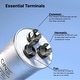 ONE Power 50/5-MFD, 370V or 440V Dual Run A/C Capacitor 50+5 uF CBB65B ...
