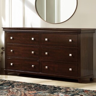 Designer Wooden Dresser In Transitional Style, Brown Cherry - Bed Bath ...