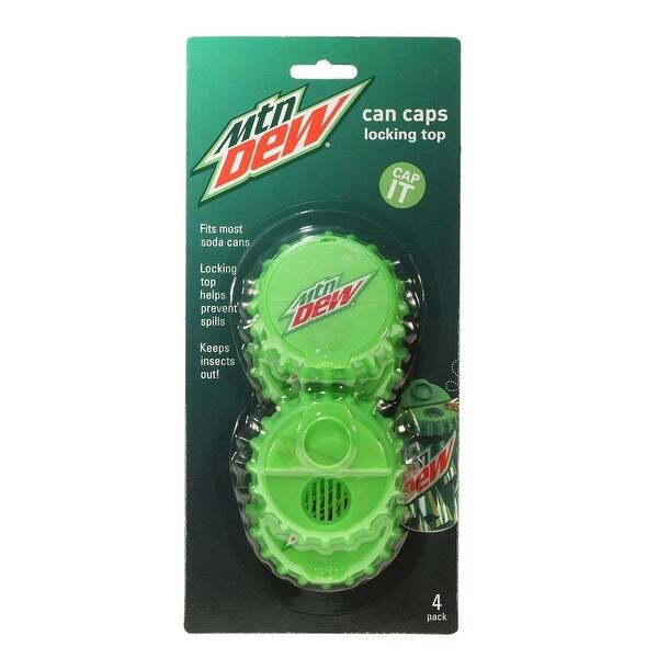 Mtn Dew Can Caps - Lid Fits Beer & Soda Pop Cans - 4 PACK Beverage Top ...