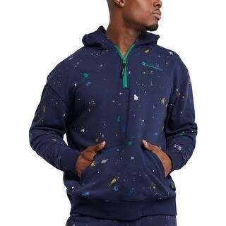 Champion Men's Slim Fit Global Explorer Quarter Zip Paint Splatter ...