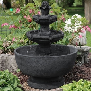 3-Tier Budding Fruition Outdoor Water Fountain Backyard Feature - 34 ...