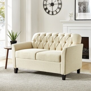 Melissa Transitional 51.5"Wide Tufted Loveseat with Solid Wood Leg by ...