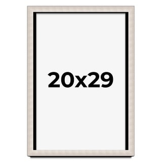 20x29 Shadow Box Frame Silver Real Wood Contemporary Shadowbox Display ...