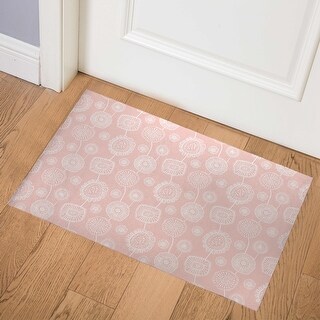 DOODLE FLORAL PINK Doormat By Kavka Designs - Bed Bath & Beyond - 31257387