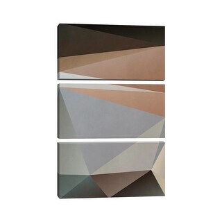 iCanvas "Interconnected Triangles IX" by Angel Estevez 3-Piece Wall Art ...