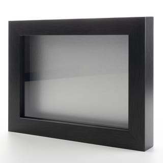 Charcoal 20x30 Wood Shadow Box with Silver Acid-Free Backing - With 5/8 ...
