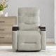 Spruce & Spring Regan Leather Power Recliner Swivel Glider Rocker with ...