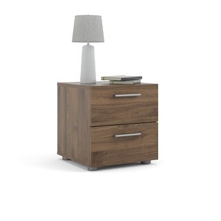 Austin 2 Drawer Nightstand, Black Woodgrain - Bed Bath & Beyond - 37003581