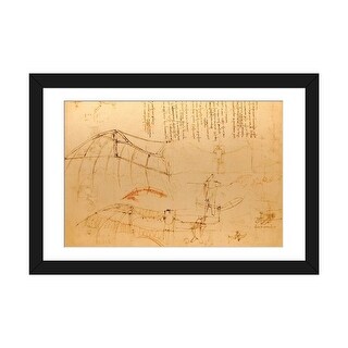 iCanvas "Drawing of Flying Machine with Beating Wings" by Leonardo da ...