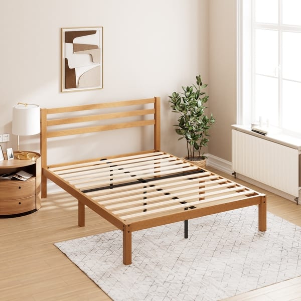 Priage by ZINUS Maddie Bamboo Platform Bed Frame - On Sale - Bed Bath ...