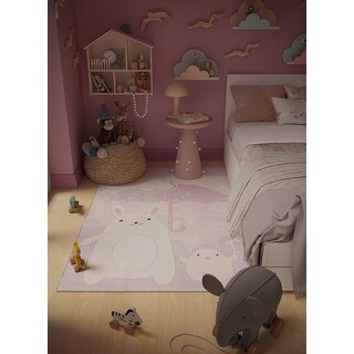 Ginza Six Washable My Neighbor Rabbit Kids Rug - Bed Bath & Beyond ...