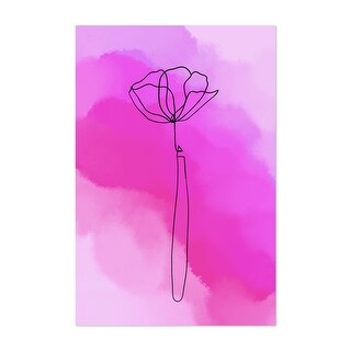 Flower Line Drawing Purple Line Drawings Minimal Art Print/Poster - Bed ...