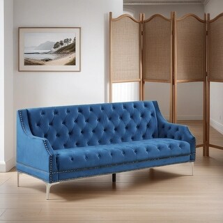 78" Modern Upholstered Sofa With Button Tufted Back,3 Seat - Bed Bath ...