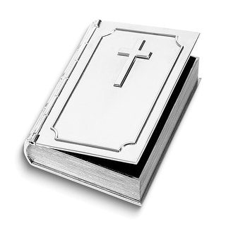 Curata Nickel-Plated Book Box with Hinged Cross Cover - Bed Bath ...