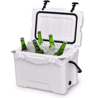 20 Qt Portable Ice Cooler, Heavy Duty Ice Chest with 2 Cup Holder, Fish ...