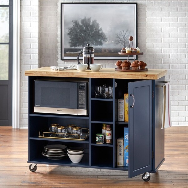 Retro microwave cart store
