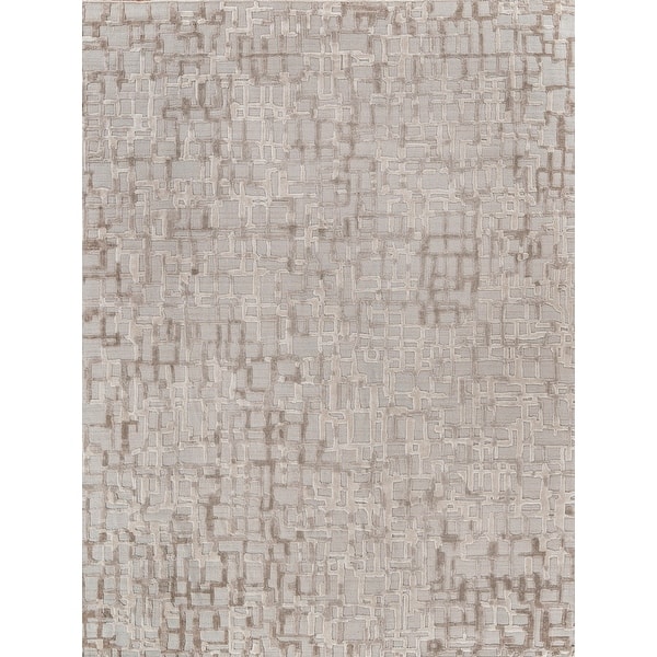 EXQUISITE RUGS Vista Hand-loomed Wool/Bamboo Silk Beige Area Rug. - Bed ...