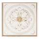 Embossed White Gold Medallion Wall Art, 3D Metal Framed Square Boho ...