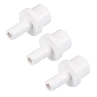 3pcs PVC Pipe Fitting Straight Tube Hose Connector White - Bed Bath ...
