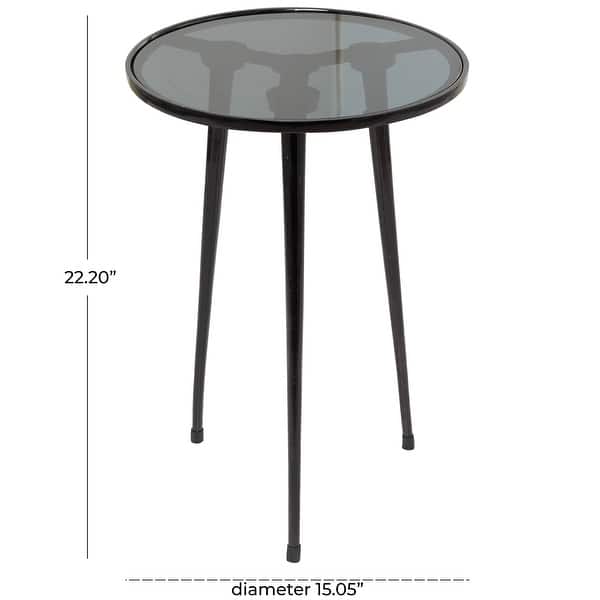 Contemporary Midcentury Metal Accent Side Table With Tripod Legs and ...