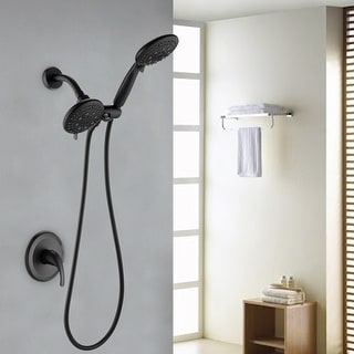 6 Function Retrofit Shower System in Matte Black - 4.83" - Bed Bath ...
