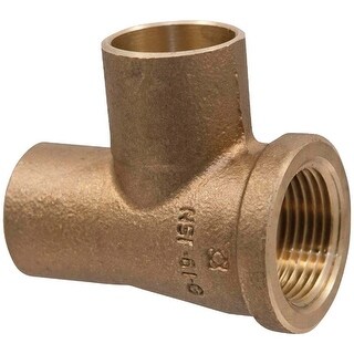 NIBCO 3/4 In. C x 1/2 In. F x 3/4 In. C Brass Low Lead Reducing Copper ...