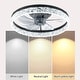 LunaDrift 20in.Low Profile Ceiling Fan with Light and Remote, Dimmable ...