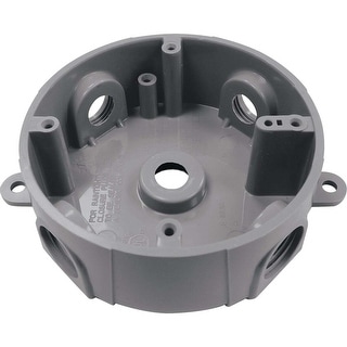 Southwire Round 1/2 In., 3/4 In. 5-Hole Gray Weatherproof PVC Junction ...
