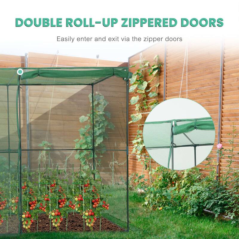 Aoodor 12' x 4' x 6' Crop Cage Plant Protection Netting Tent with ...